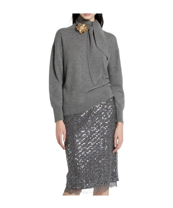 Marella Scarf-adorned Sweater