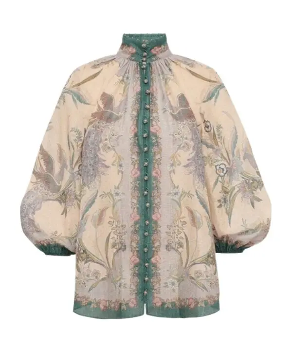 Zimmermann Stand-up Collar Shirt
