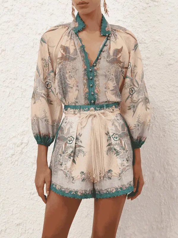 Zimmermann Stand-up Collar Shirt