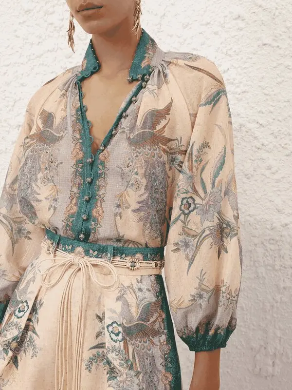 Zimmermann Stand-up Collar Shirt
