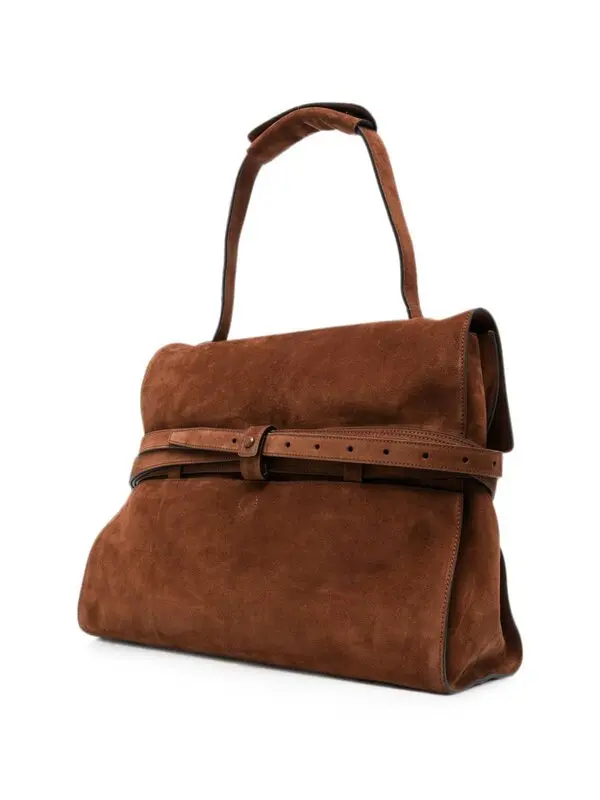 Moschino Belt-detail Suede Tote Bag
