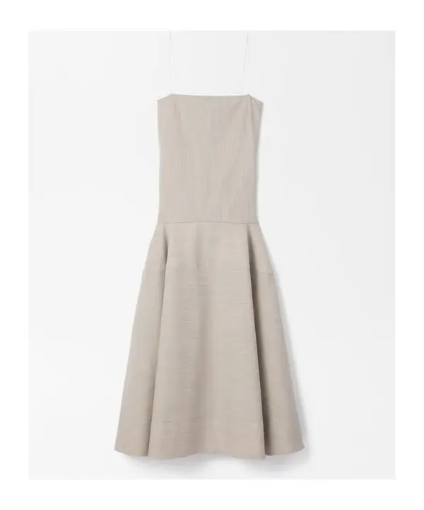 Jacquemus Paradiso Tiered Midi Dress - Light Beige