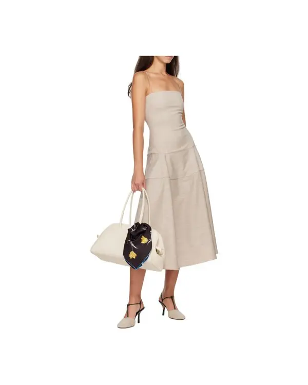 Jacquemus Paradiso Tiered Midi Dress - Light Beige