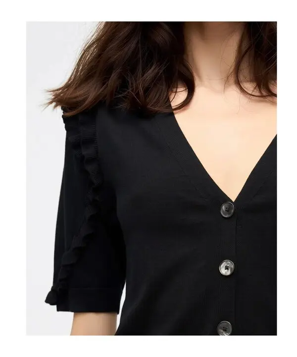 Marella Ruffle-trimmed Knit Top