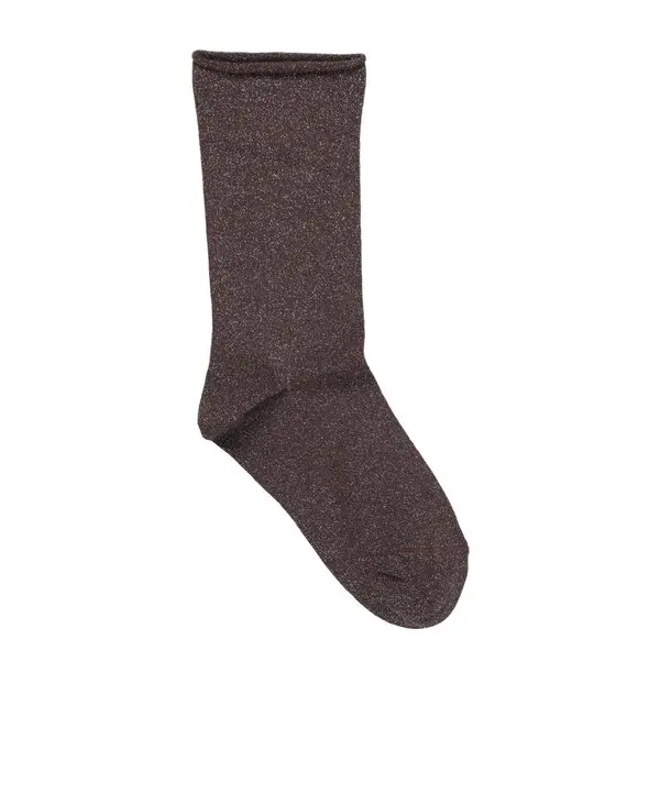 Brunello Cucinelli Metallictoned Long Socks - Brown