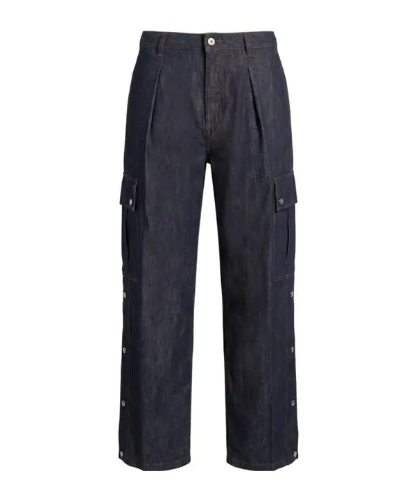 Burberry Dark Denim Cargo Pants - Blue