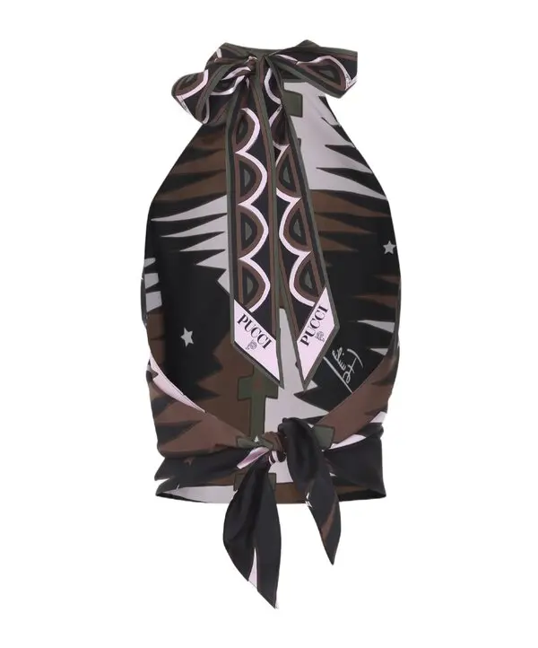 Emilio Pucci Printed Open-back Top