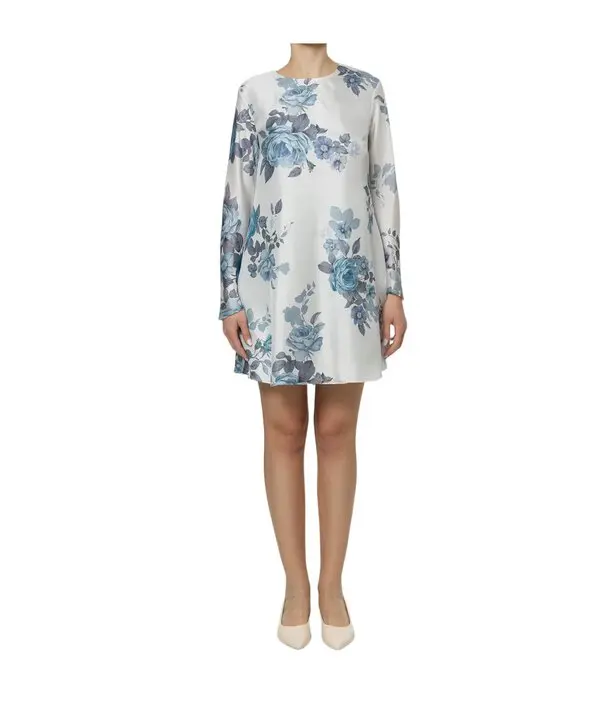 Marella Printed Long-sleeve Dress