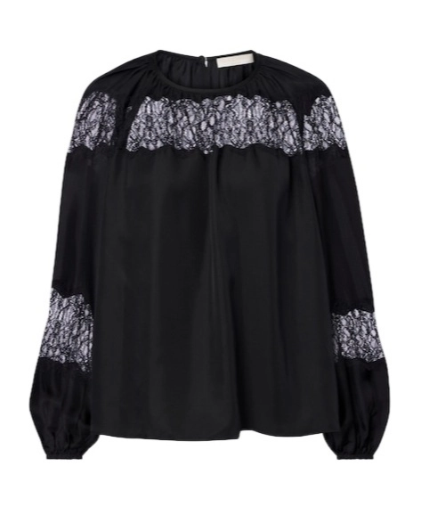 Ulla Johnson Bess Lace-trimmed Silk Blouse