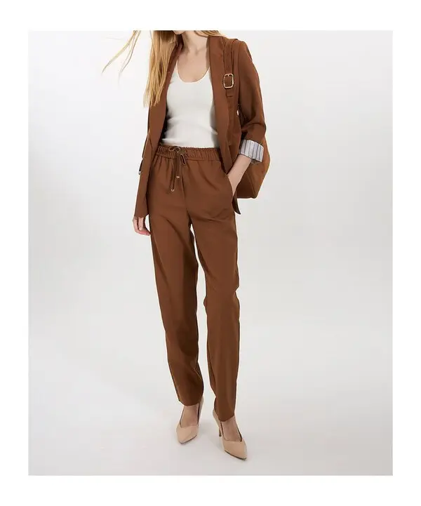 Marella Casual Pants With An Elasticated Drawstring Waist