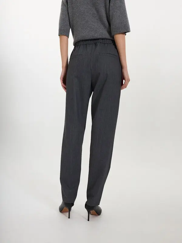Marella Casual Pants With An Elasticated Drawstring Waist
