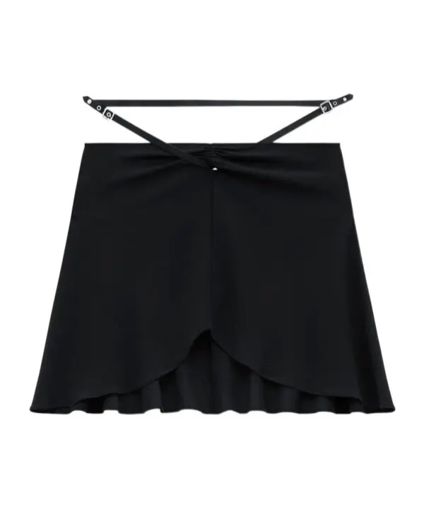COURREGES Courrèges Ellipse Mini Skirt - Black