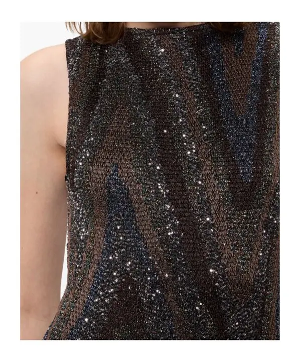 Missoni Sequin-embellished Zigzag-knit Dress
