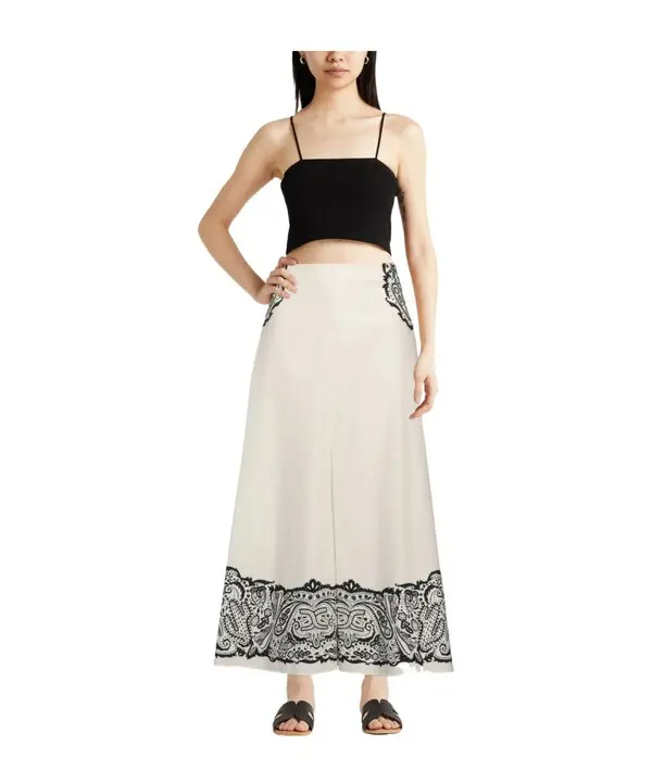 Chloé Patterned Aline Midi Skirt