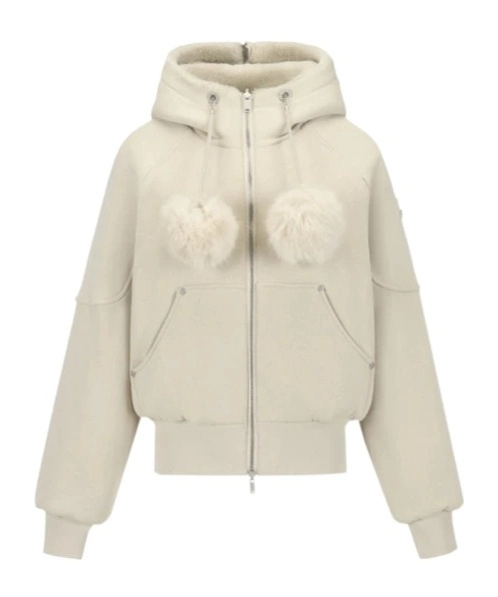 Moose Knuckles Oro Bunny Pom-pom Zip-up Reversible Hoodie