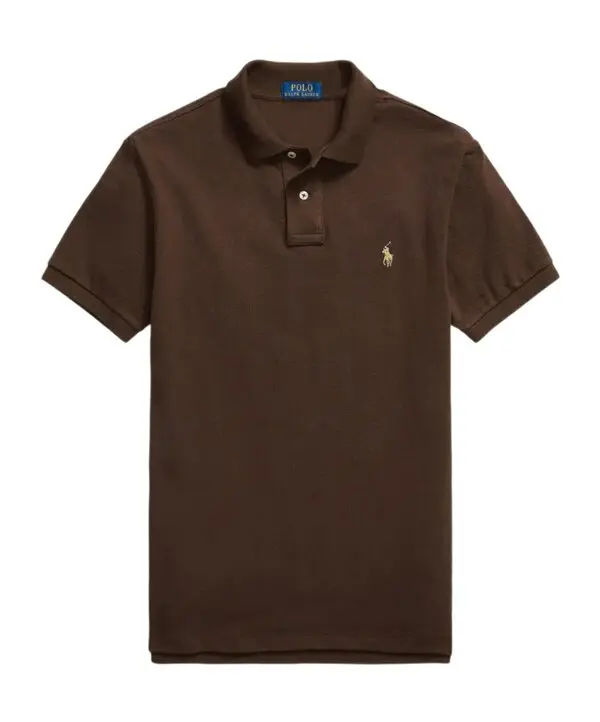 Polo Ralph Lauren Mesh Pony-embroidered Polo Shirt - Brown