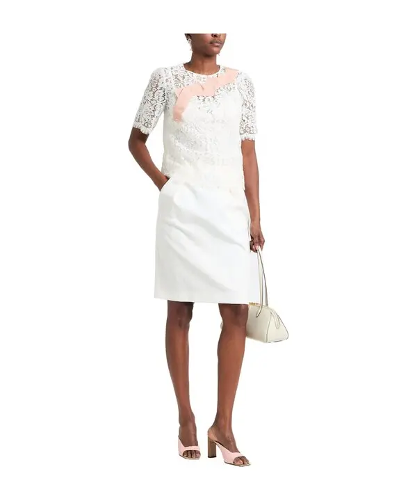 Dolce & Gabbana Solid-color Short-sleeve Lace Top
