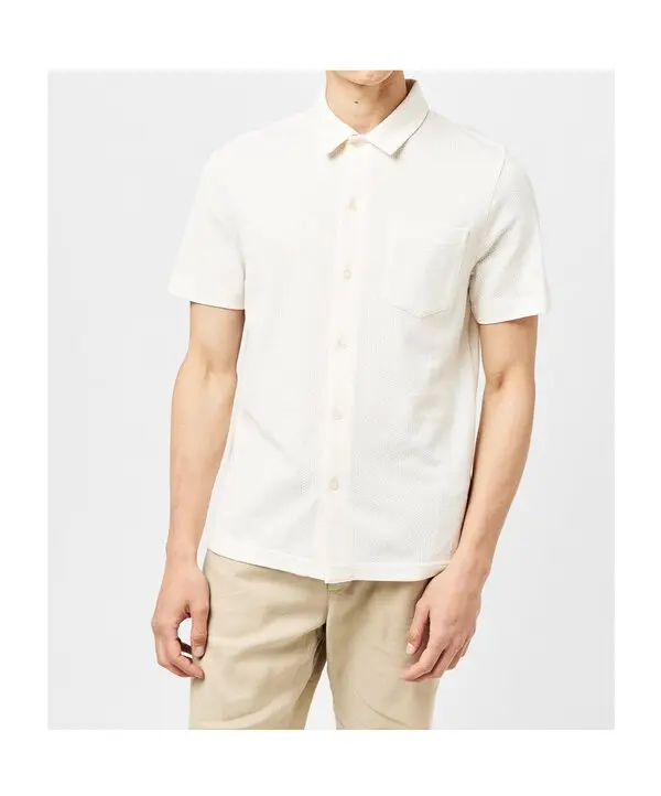 Tommy Hilfiger Offwhite Shortsleeve Collared Shirt