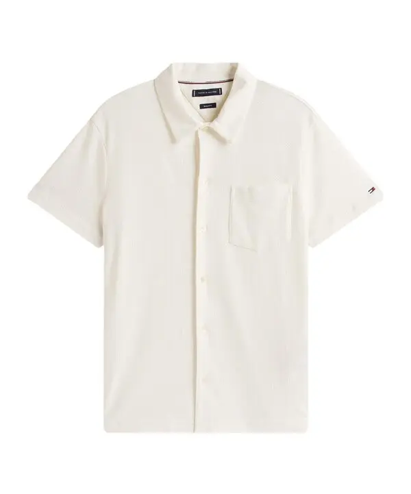 Tommy Hilfiger Offwhite Shortsleeve Collared Shirt - White