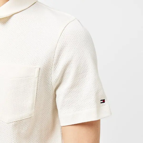 Tommy Hilfiger Offwhite Shortsleeve Collared Shirt