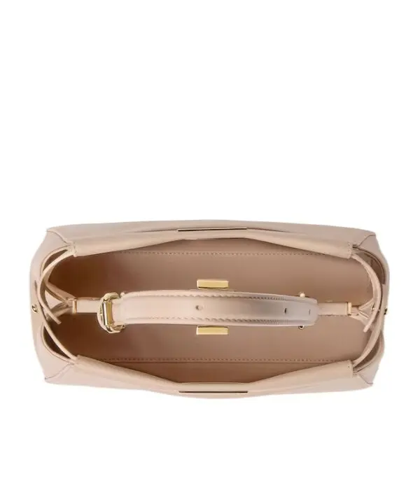 Fendi My Peekaboo Small Pink Leather Bag - Beige