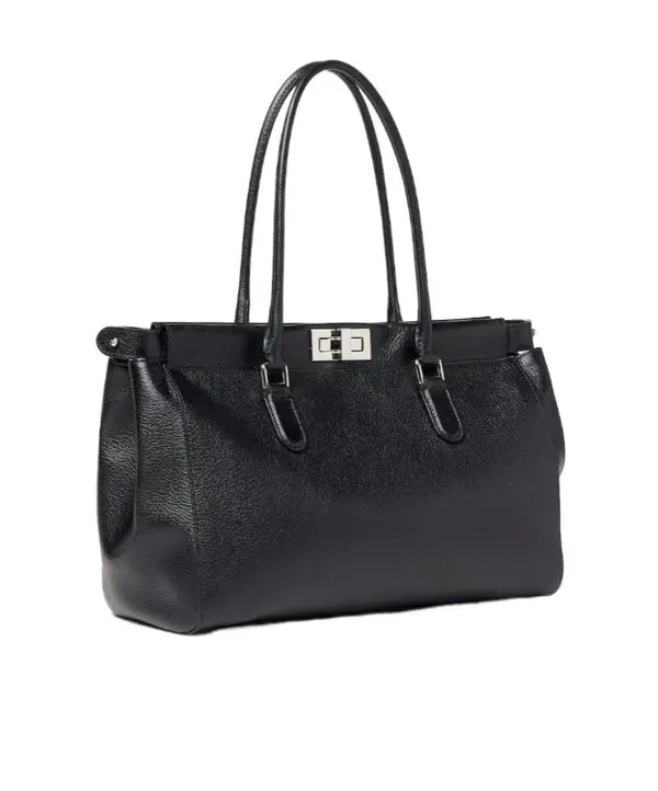 Fendi Peekaboo Tote Small Leather Bag - Black