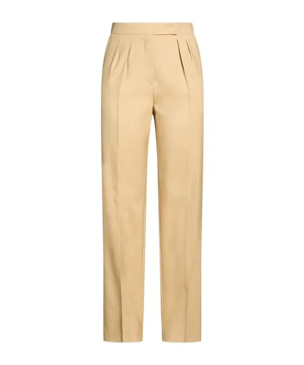 Max Mara Minimal Straightleg Trousers - Sand