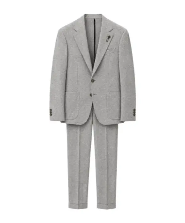LARDINI Lapel-collar Long-sleeve Suit Set