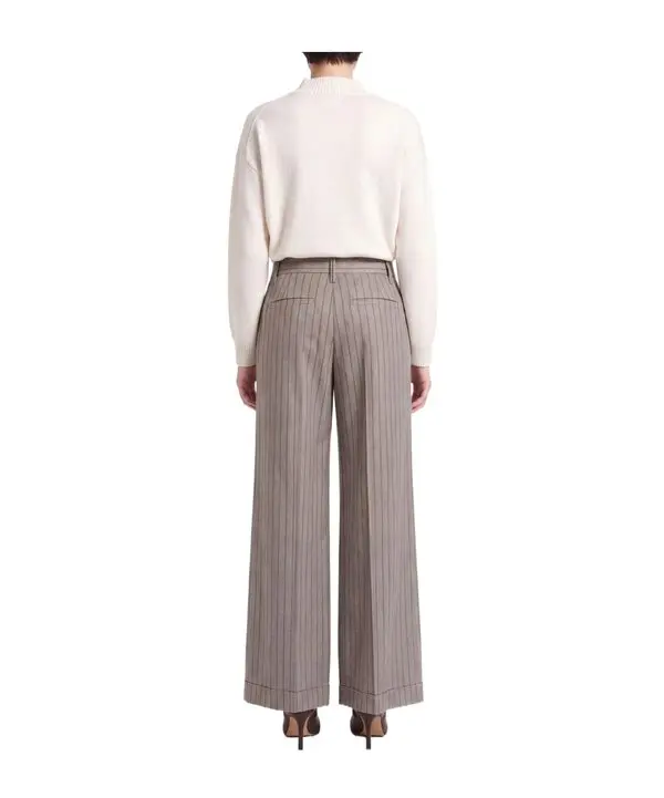 Brunello Cucinelli Oversized Striped Tailored Trousers