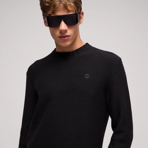Gucci Logo Embroidered Knitted Jumper
