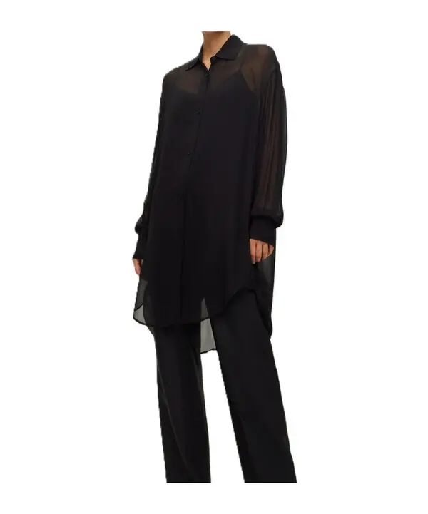Hugo Boss Sheer Long Shirt Dress