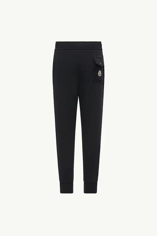 Moncler Cotton Jersey Sweatpants With Teddy Pocket