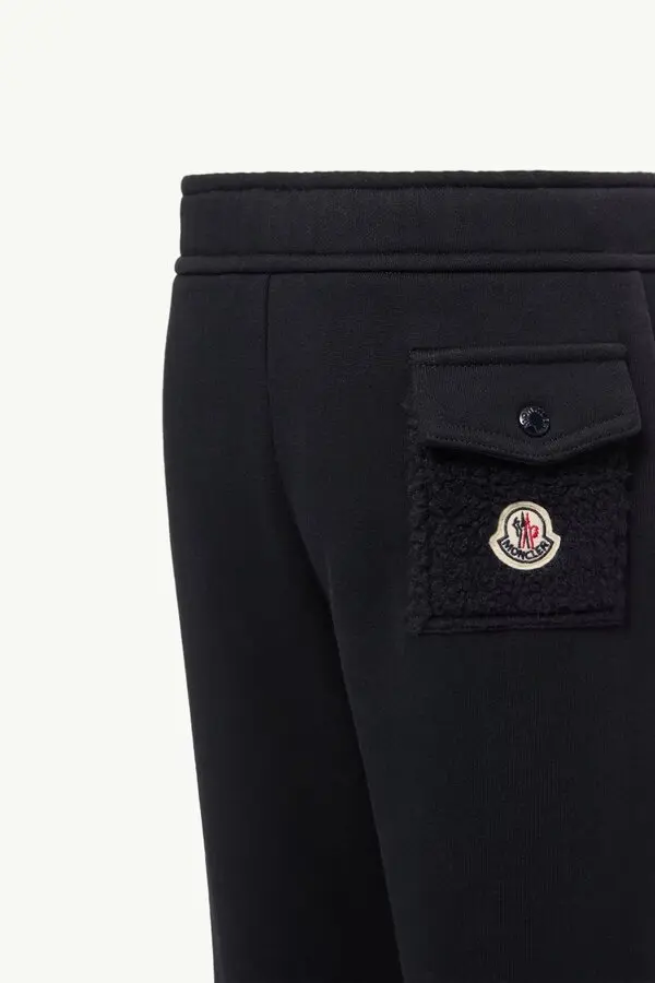 Moncler Cotton Jersey Sweatpants With Teddy Pocket