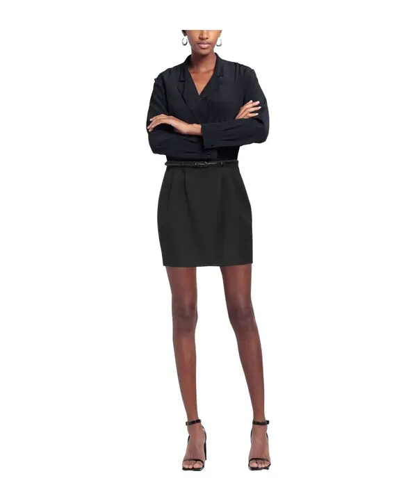 Saint Laurent Minimal Solidcolor Aline Skirt