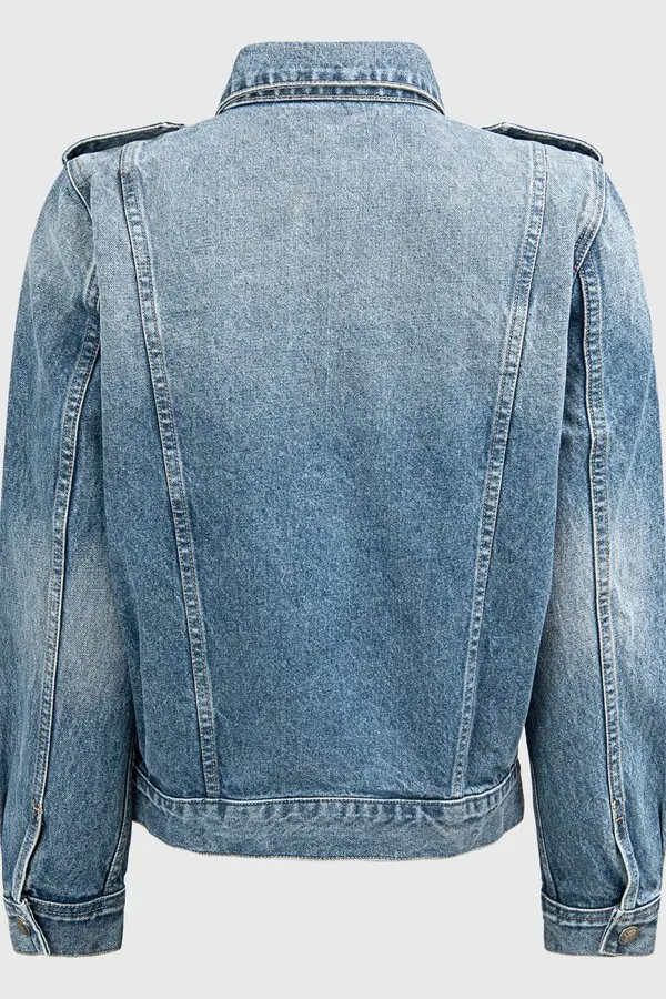 NILI LOTAN Long-sleeve Denim Jacket