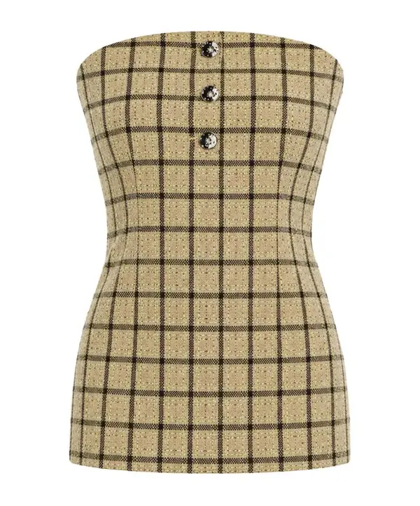 GANNI Plaid Camisole