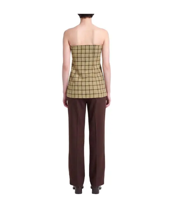GANNI Plaid Camisole