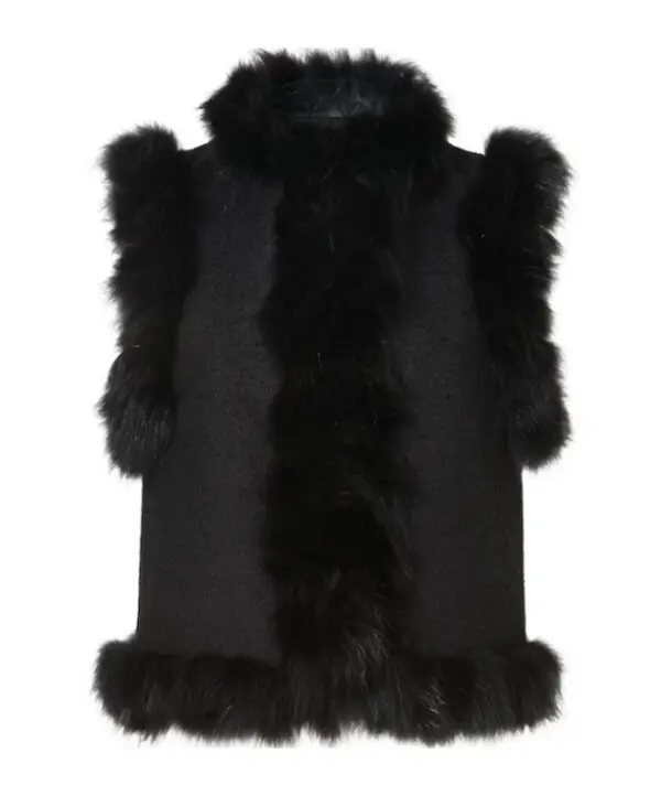 Fendi Wool And Fox Fur Gilet