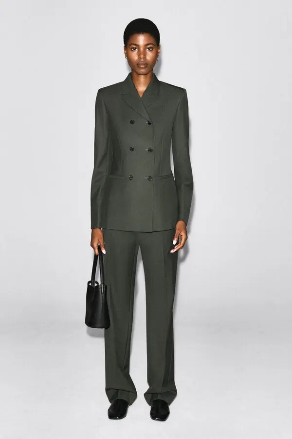 Cos Wool-blend Double-breasted Blazer