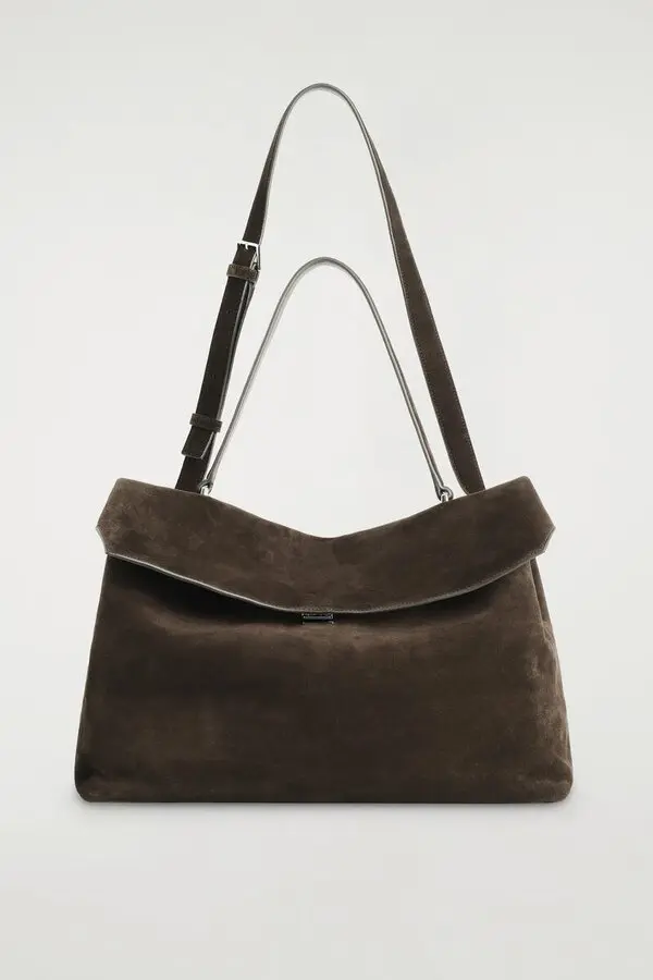 Cos Trullo Oversized Flap Bag Split Suede