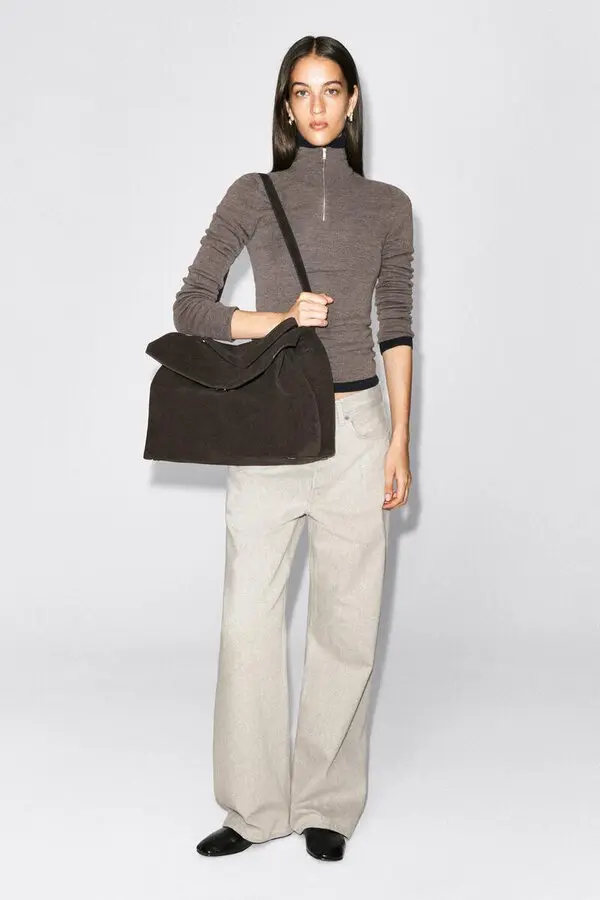 Cos Trullo Oversized Flap Bag Split Suede