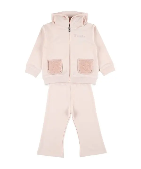 Moncler Logo-embroidered Fleece-pocket Tracksuit - Pink