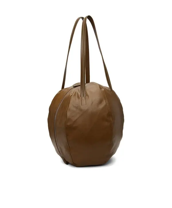LEMAIRE Helmet Bag In Grained Paper Leather