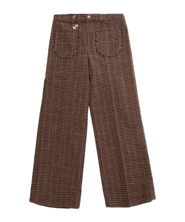 Chloé Houndstooth Wool Trousers