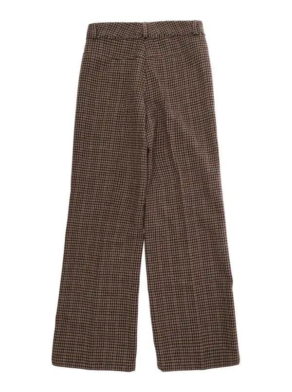 Chloé Houndstooth Wool Trousers