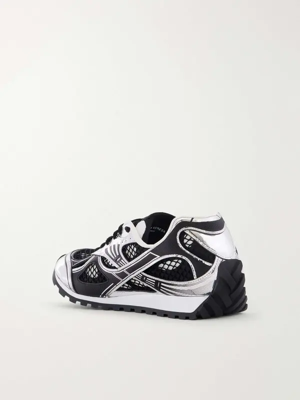 Bottega Veneta Orbit Metallic Mesh Sneakers