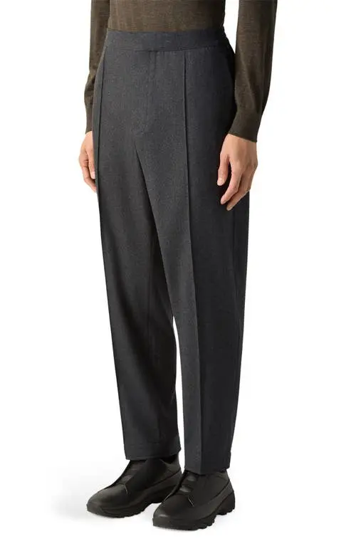 Zegna Pleated Wool - Dark Grey