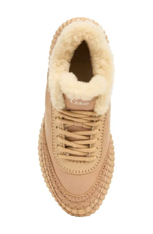 Chloé Nama Genuine Shearling Lined Sneaker