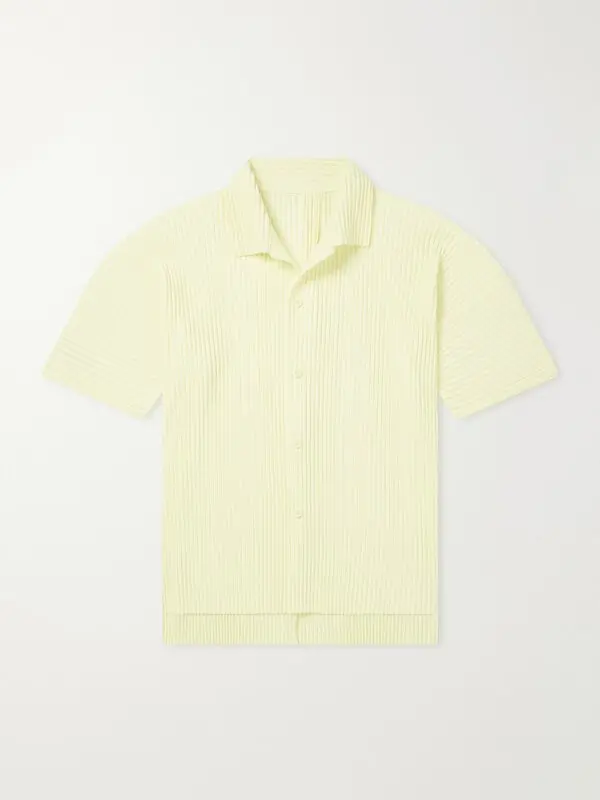 Issey Miyake August Pleated Shirt - Yellow