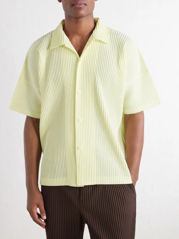 Issey Miyake August Pleated Shirt - Yellow